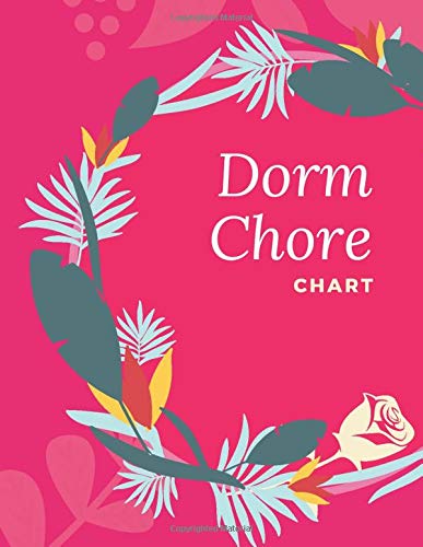 Dorm Chore Chart: Pink Roses Students Daily/Weekly Cleaning Checklist ...