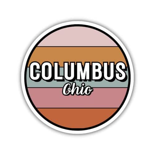 Amazon.com: Columbus Ohio Travel Sticker, 2.5" Multiple Colors, Laptop ...
