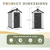 Amazon.com : UDPATIO 4x4 FT Outdoor Storage Shed, Resin Plastic Shed ...