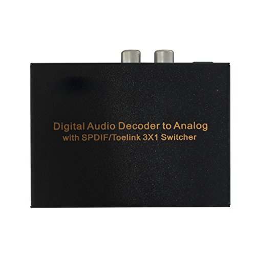 Digital to Analog Audio Decoder Converter with SPDIF/Toslink 3X1 Switch ...