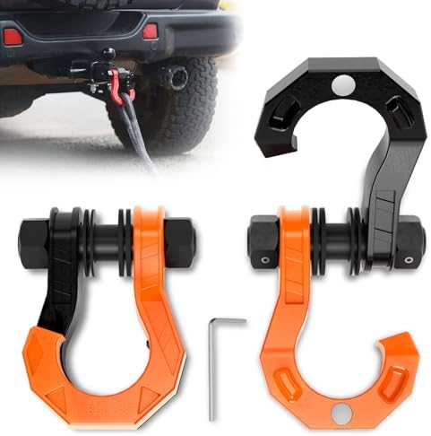 Amazon.com: Ohuhu D Ring Shackles 3/4" 2 Pack, D Shackle Rugged 20 Ton ...