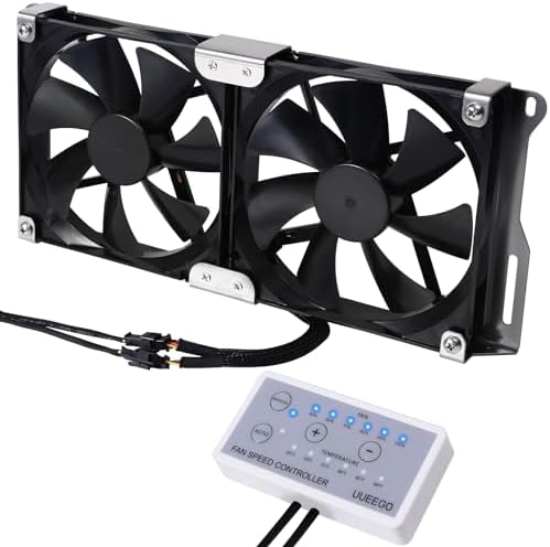 Uueego 5.5"(140mm) 12V RV Ventilation Cooling Fan for Fridge Vent and ...