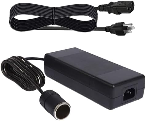 Amazon.com: AC/DC to 12 Volt 10A Car Power Adapter, Type B 3 Pin Cigarette Lighter Socket Power ...