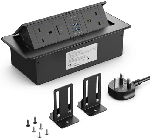 Recessed Power Strip USB C PD 20W, Ohuo Recessed Power Socket with USB ...