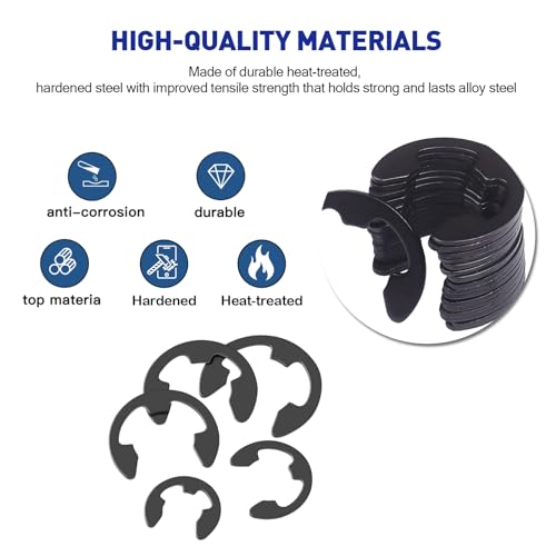 Snapklik.com : Boatsea 500Pcs E-Clip Circlip Assortment Set, External ...