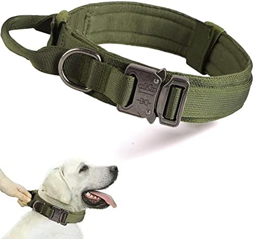 Amazon.com : DoggieKit Tactical Dog Collar Adjustable Nylon Military ...