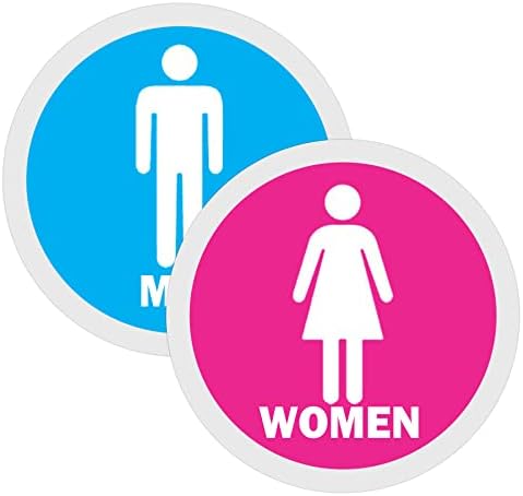7 Inch Men Women Toilet Decals Restroom Commercial Stickers - Blue Men ...