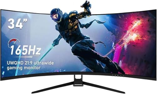 Amazon.com: SANSUI 34-Inch Curved Gaming Monitor UWQHD 3440 x 1440 ...