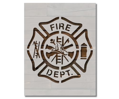 Amazon.com: Fire Department Stencil Template Reusable for Painting on ...