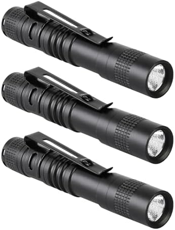 hoeslaw Mini Pocket Flashlight, 3 Pcs Small LED Pen Light with Clip ...