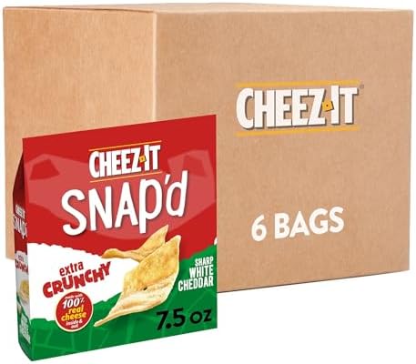 Amazon.com: Cheez-It Snap'd Cheese Cracker Chips, Thin Crisps, Lunch ...