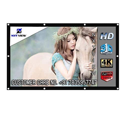NXT VIEW PROJECTION SCREEN Eyelets Projector Screens (5ft.Width 5ft ...