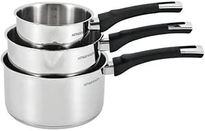 Arthur Martin AM107 - Set de 3 casseroles 14-18-20 cm - Inox - Tous ...
