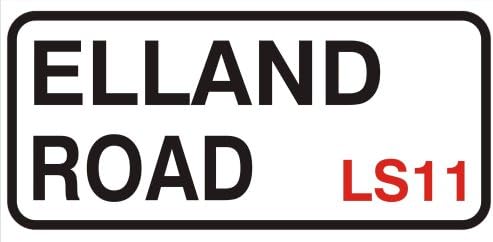 LEEDS UNITED ELLAND ROAD Street Sign : Amazon.co.uk: Garden