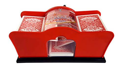 Snapklik.com : 2 Deck Hand Crank Welcome To Las Vegas Card Shuffler