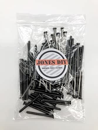 Mixed Group Pack of 74x Black Nickel Socket Screws Including 40mm, 50mm ...