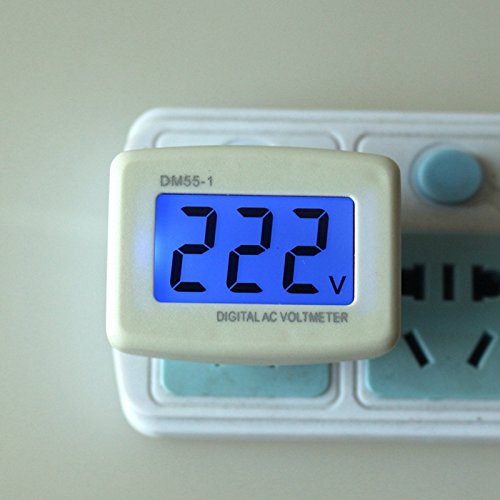 New AC 110V 220V Digital Voltmeter EU Plug Household Factory Voltage ...