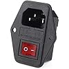 HiLetgo 3pcs AC 250V 10A 3 Terminal Power Socket with Fuse Holder Case ...