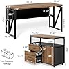 Amazon.com: LITTLE TREE 55" Executive Computer Desk and Lateral File ...