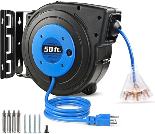 Amazon.com: Txecpro 12 Gauge Retractable Extension Cord Reel, 45 FT 12 ...