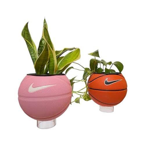 Amazon.com: Authentic Mini Basketball Planter Made from Real Basketball ...