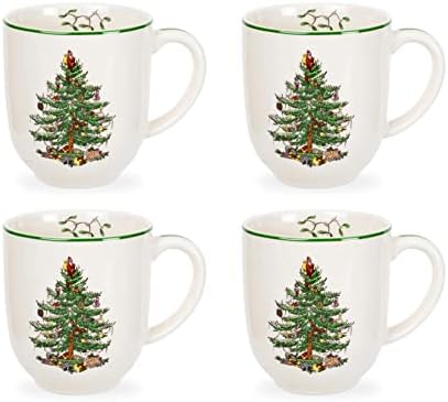 Amazon.com: Spode Christmas Tree Collection, Café Mug, 14-Ounce, Coffee ...