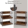 Amazon.com: Tangkula Bookshelf, 3 Tier Industrial Book Shelf w ...