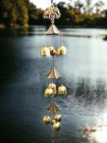 WARMINGO DE 9 Bells Wind Chime for Home Positive Vibes | Wind Chimes ...