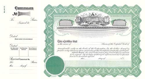 Sample Stock Certificate Template