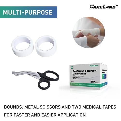 Snapklik.com : Careland Sterile Gauze Rolls -48 Rolls 4inches X 4.1yd ...