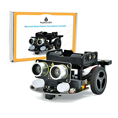 Snapklik.com : KEYESTUDIO Microbit DIY Programmable Robot Car Kit For STEM Education, Smart Car ...