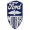 Amazon.com: Ford Motors Embossed Metal Sign - Vintage Blue Ford Sign ...