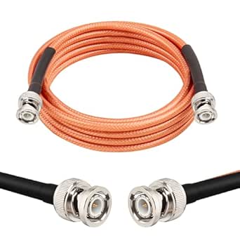 MOOKEERF RG142 BNC Male to BNC Male Coaxial Cable 6FT 50 ohm Ultra Low ...