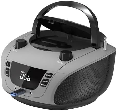 Amazon.com: LONPOO Radios Portable AM FM, Portable CD Player Compatible ...