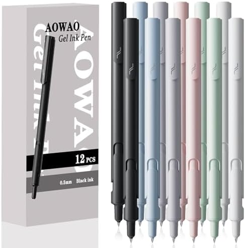 Amazon.com: AOWAO Gel Pen, Thin Tip Smooth Writing Pen, Ball Point Pen ...