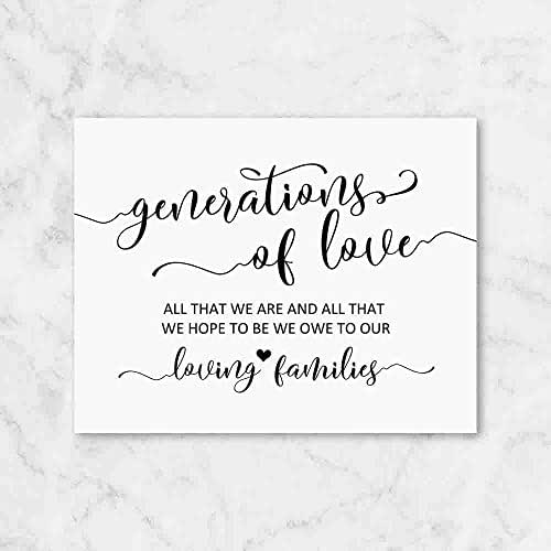 Amazon.com: Generations of Love Wedding Sign Generations of Love Sign ...
