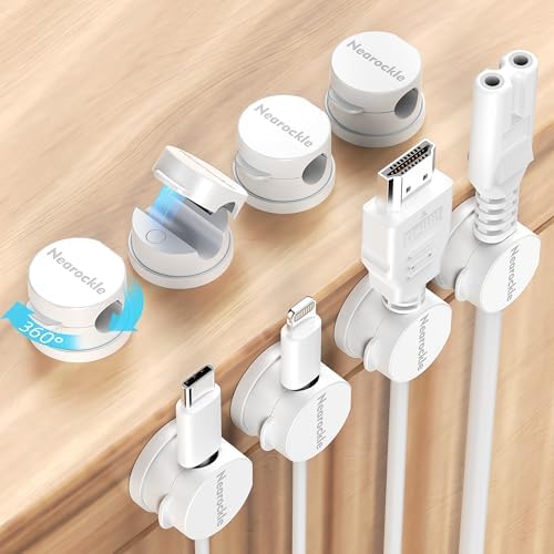 Amazon.com: 8 Pack Magnetic Cord Organizer [Locking Cable Rotatable ...
