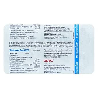 Docowize Plus Softgel - Strip of 10 Capsules : Amazon.in: Health ...