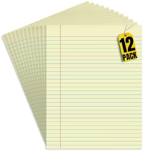 Amazon.com : 1InTheOffice Yellow Note Pads, Yellow Writing Pads, Paper ...