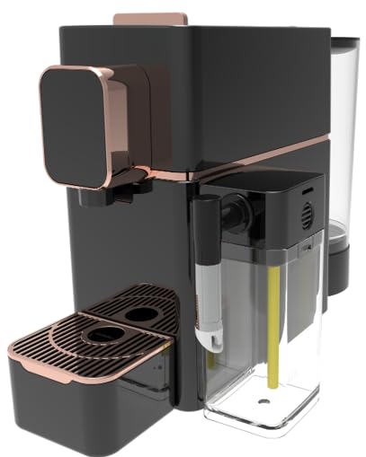 THE BEAN CO Coffee Capsule Machine with a milk tank attachment ...