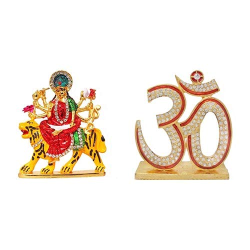 Buy BEI Goddess Durga Devi & Lord Shiva Symbol OM Sign Idol Home Dcor ...