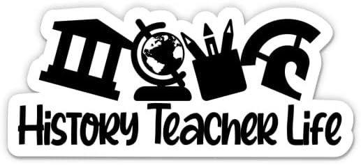 Amazon.com - History Teacher Life Sticker - 3" Laptop Sticker ...