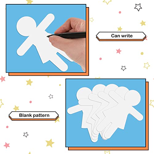 Fuutreo 108 Pcs People Shaped Paper Cutouts 5.9×4.5 Inch Paper Shapes ...