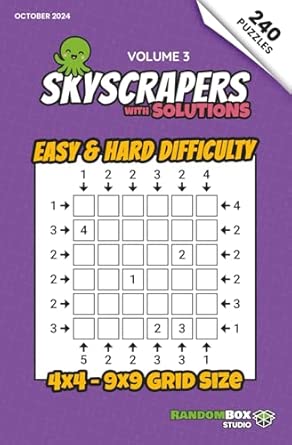 Skyscrapers (Towers): 240 Easy to Hard Logic Number Puzzles: Volume 3 ...