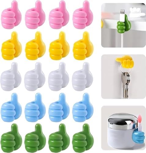 Amazon.com: 20 Pcs Self Adhesive Silicone Thumb Hooks – Multifunction ...