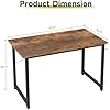 Flrrtenv 80cm Computer Desk, Gaming Desk with Sturdy Metal Frame and X ...