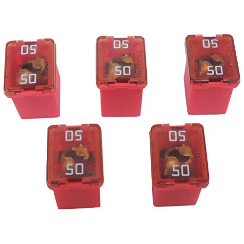 Amazon.com: 50 Amp 58V Low Profile J-Case Red Cartridge Fuse 5-Pack ...