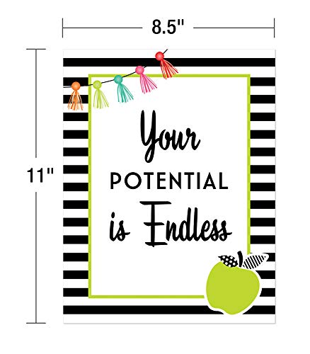 Snapklik.com : Schoolgirl Style Black, White & Stylish Brights 8.5" X ...