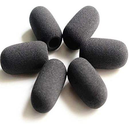 Saidbuds 6 Pieces Dense Foam Microphone Windscreen Sponge Windshield ...