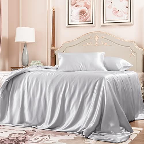 Amazon.com: PROMEED 100% Mulberry Silk Duvet Cover Set 3PCS King Size ...